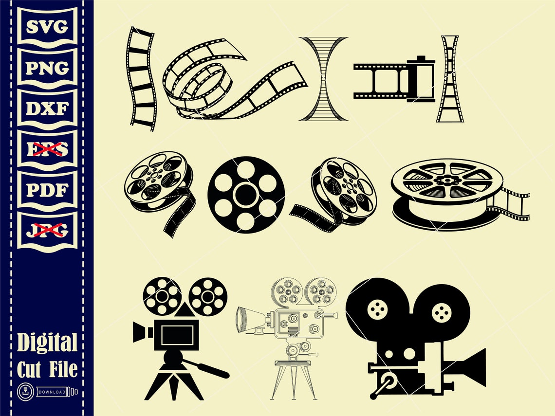 Film SVG Movie Svg Cinema Svg Split Cinema Movie Night - Etsy