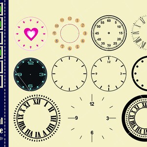 Clock Face SVG Clock Numbers SVG Clock SVG School Clock | Etsy