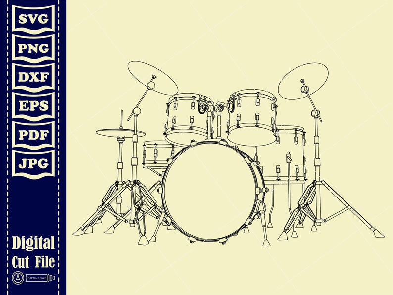Drum Svg Drummer Svg Music Clipart Musicians Svg File - Etsy