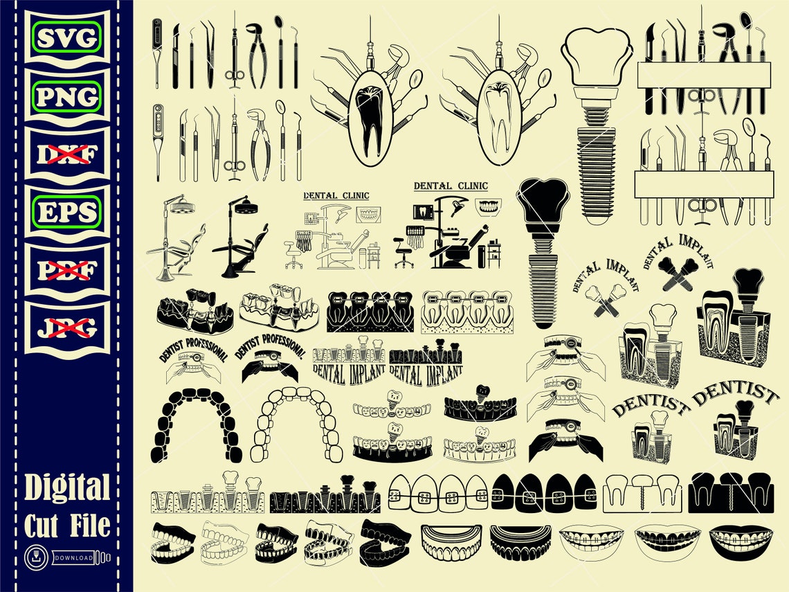 Dentist Svg Files Dental Svg Tooth Svg Dentist Clipart - Etsy