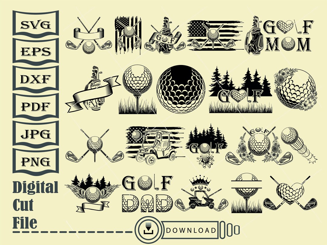 GOLF SVG Bundle 3 Golf Ball Svg Golf Club Svg Golf - Etsy UK