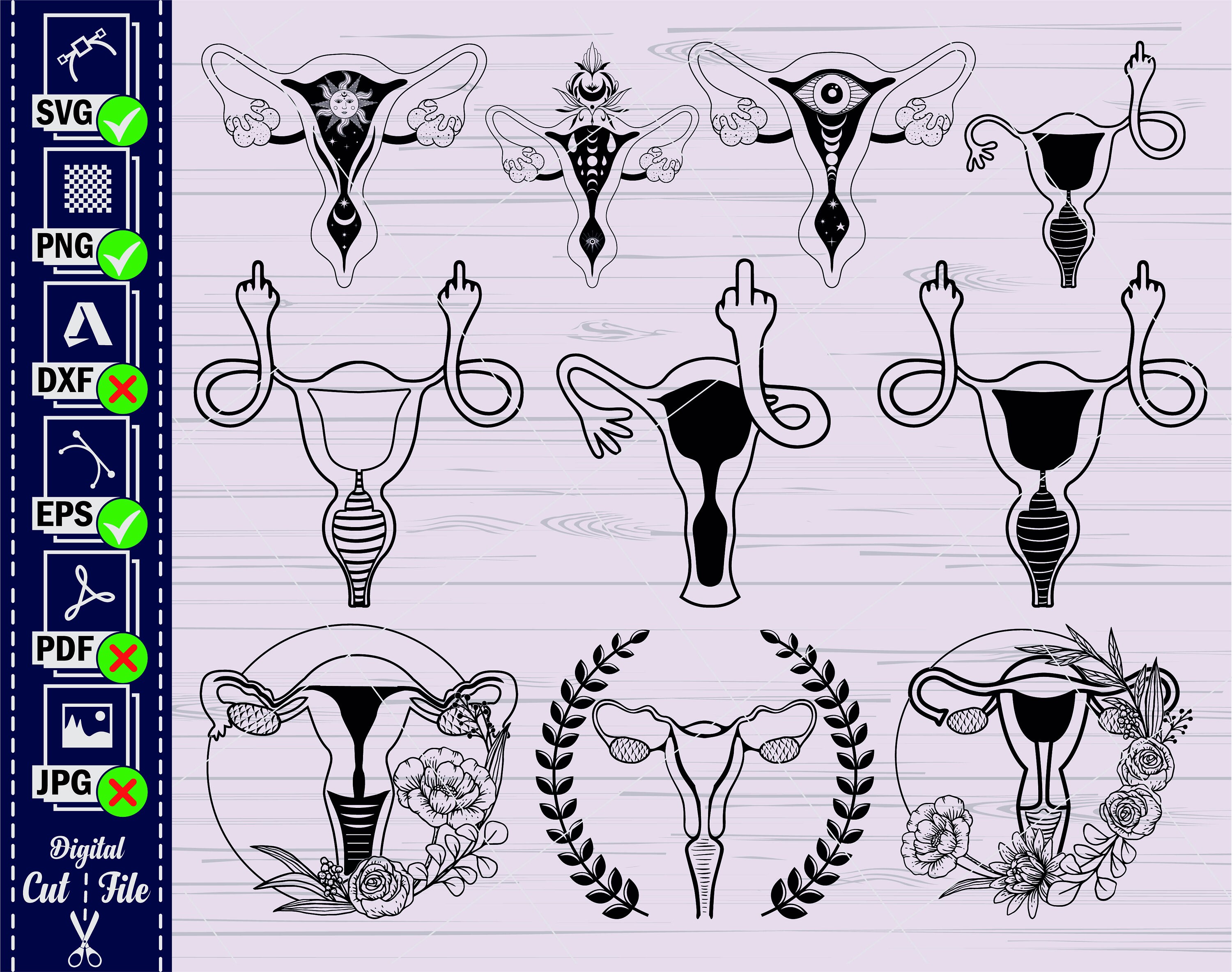 Floral Uterus SVG Pro Roe SVG Uterus With Flowers Svg - Etsy