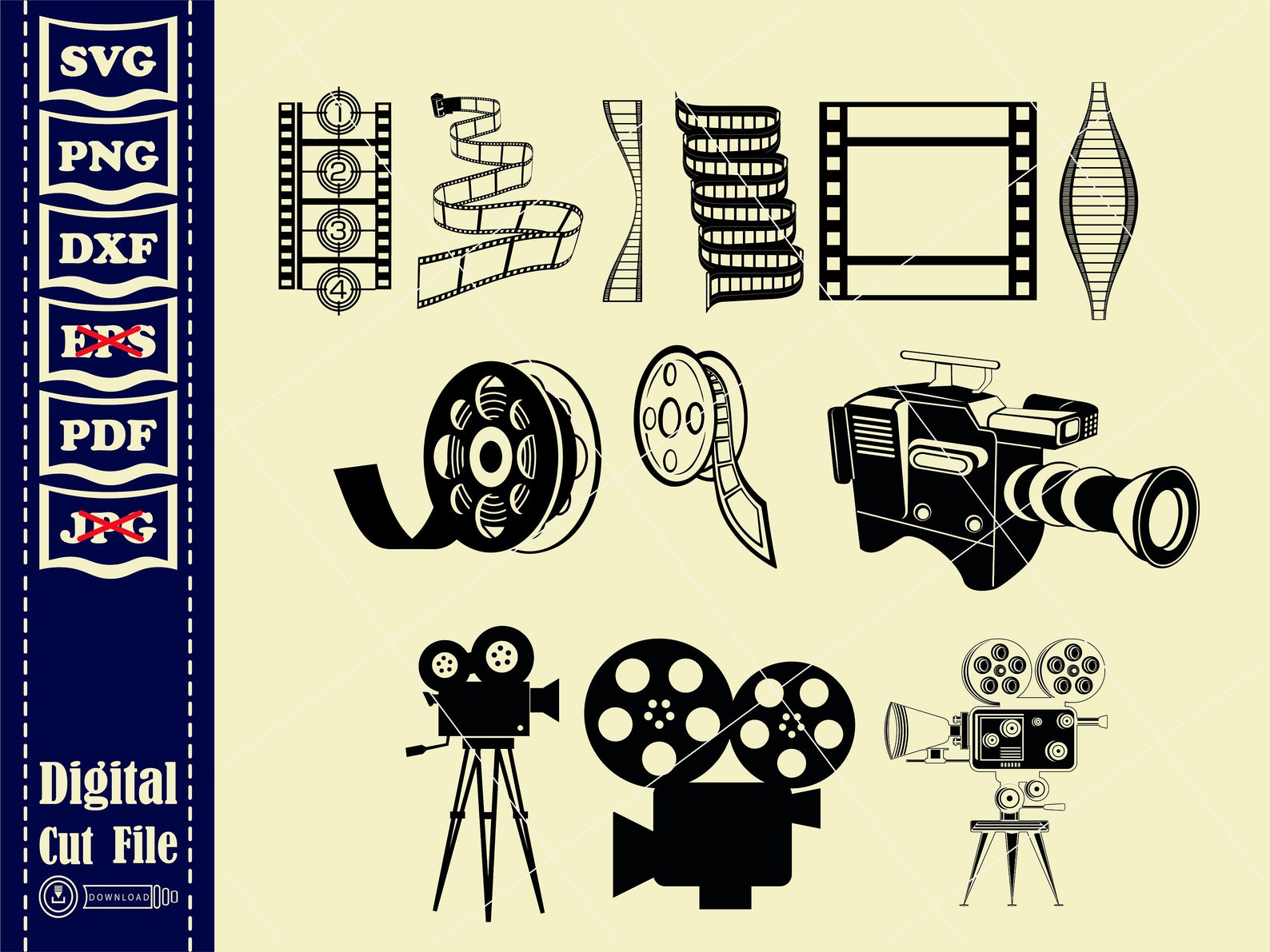 Film SVG Movie Svg Cinema Svg Split Cinema Movie Night - Etsy