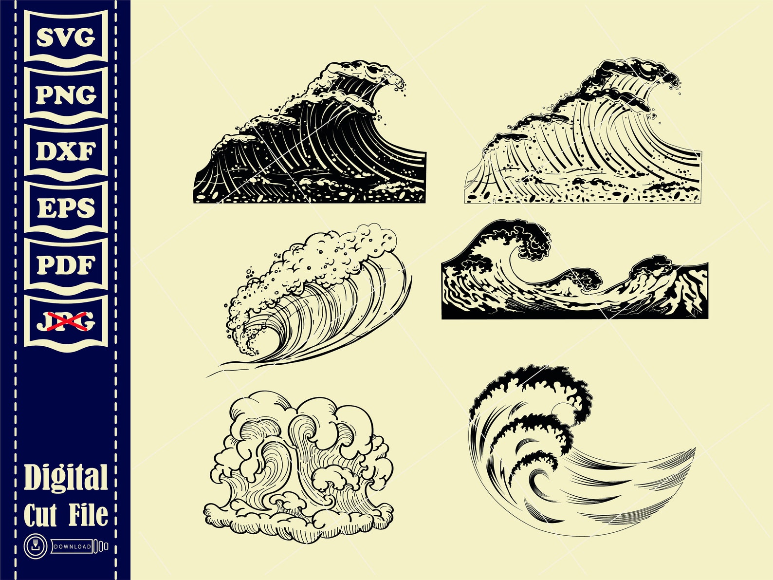 Wave SVG /waves Svg/sea Waves Svg/ Ocean Waves Svg/ Clipart/ - Etsy