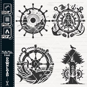 Ships Wheel SVG Bundle, Nautical Vector Clipart (digital Download) - Etsy