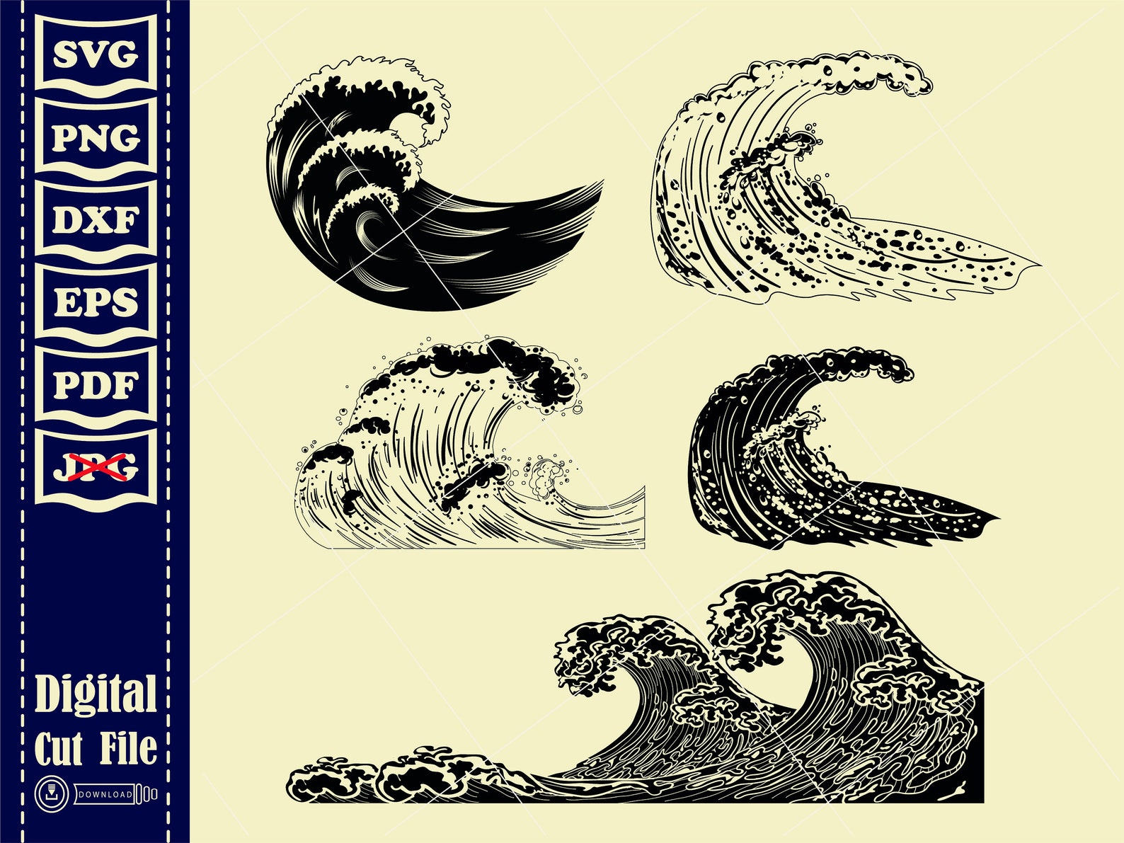 Wave SVG /waves Svg/sea Waves Svg/ Ocean Waves Svg/ Clipart/ - Etsy