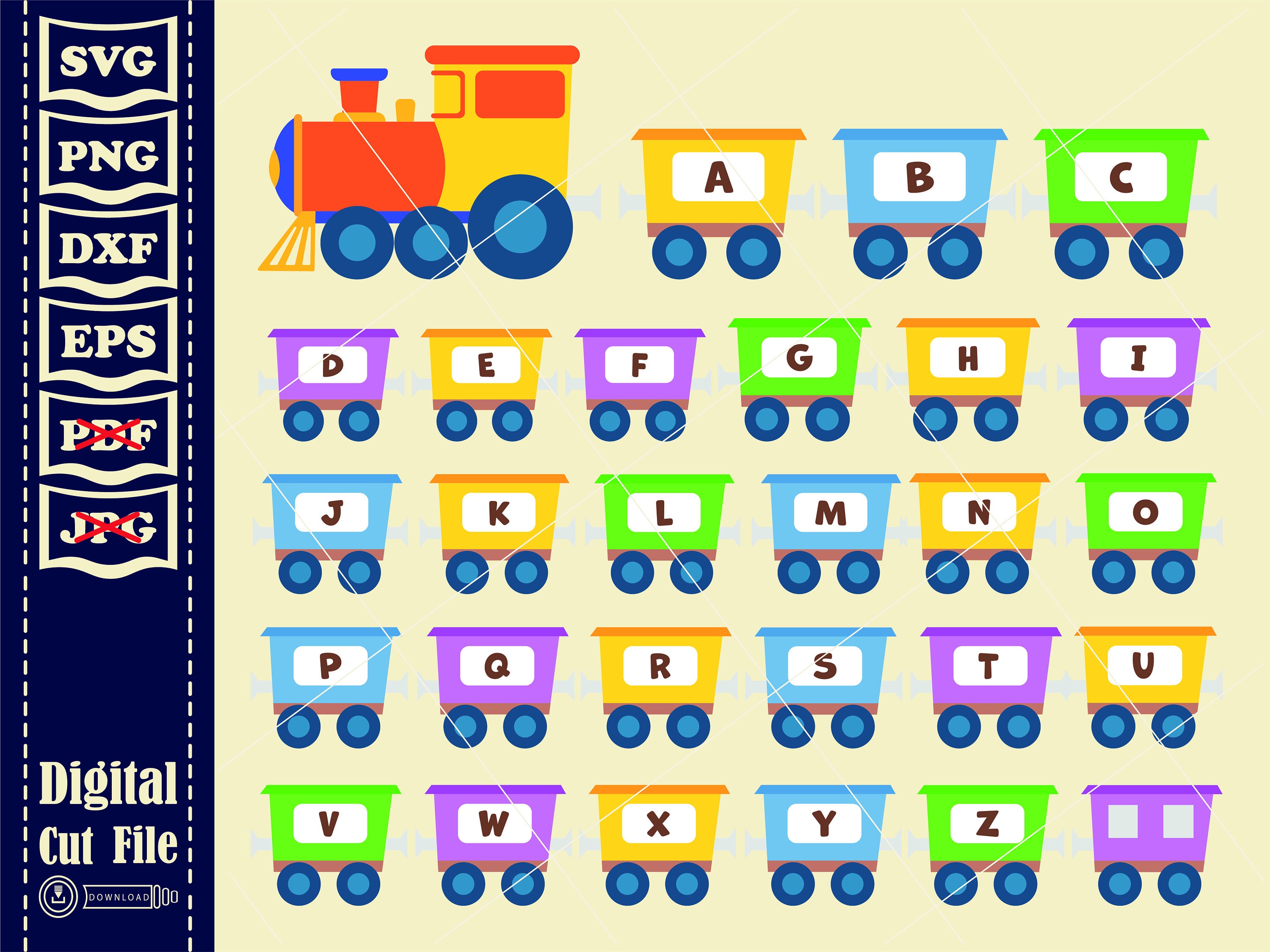 Train Alphabet SVG Train Font SVG Train Letters Cricut Cut | Etsy Australia