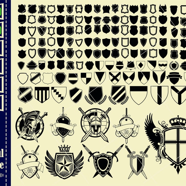 Shield Svg - Etsy