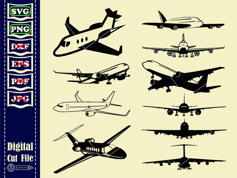 Airplane Svg Bundle 1 Airplane Svg Biplane Svg Airplane - Etsy Canada