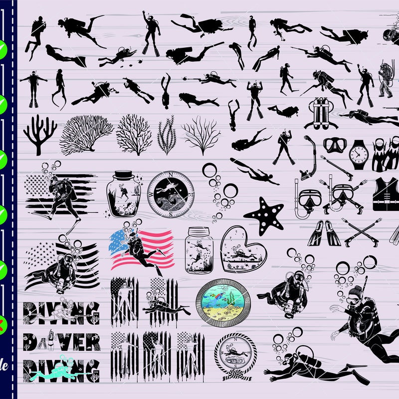 Scuba Diving Svg - Etsy