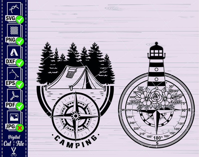 Compass SVG1 Mountain Compass Svg Camping Compass Svg - Etsy