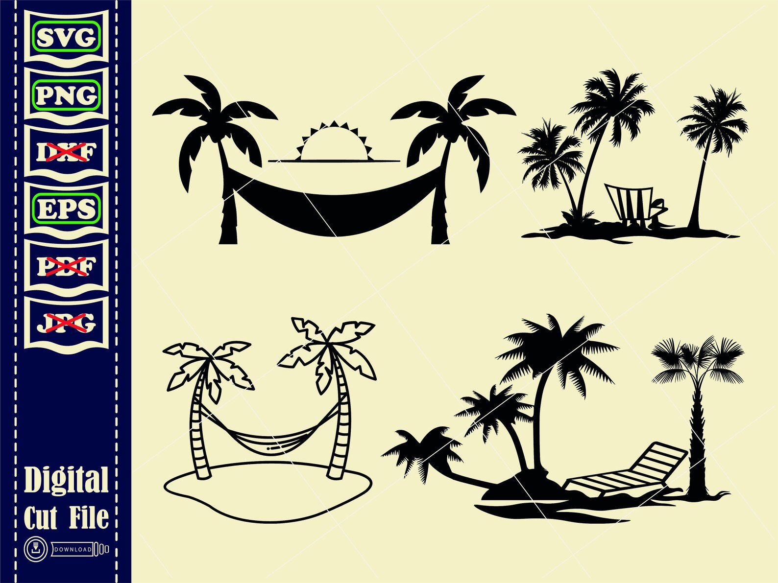 Palm Tree Svg 3 Sunset Svg Palm Beach Svg Palm Tree Sunset - Etsy