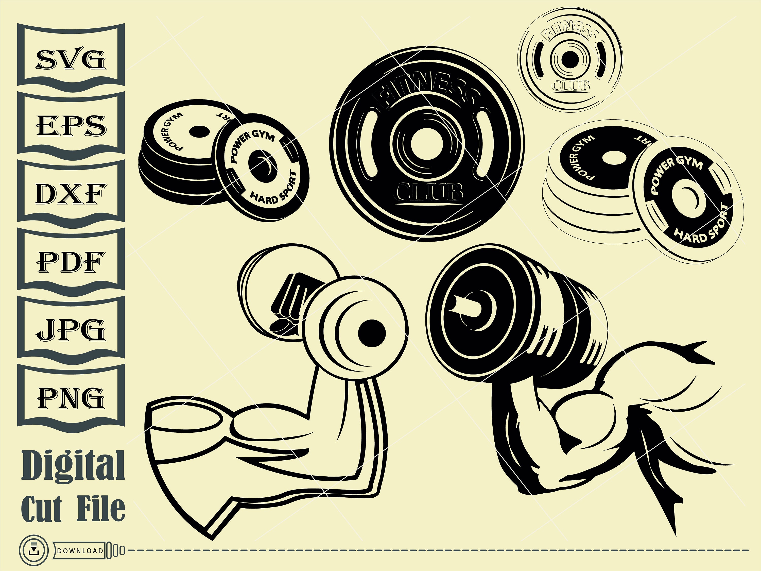 Dumbbell Svg Weight Svg Gym Svg Workout Svg Weightlifting - Etsy UK