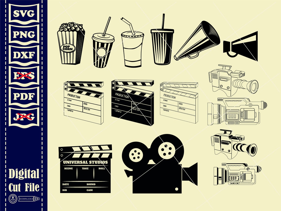Film SVG Movie Svg Cinema Svg Split Cinema Movie Night - Etsy