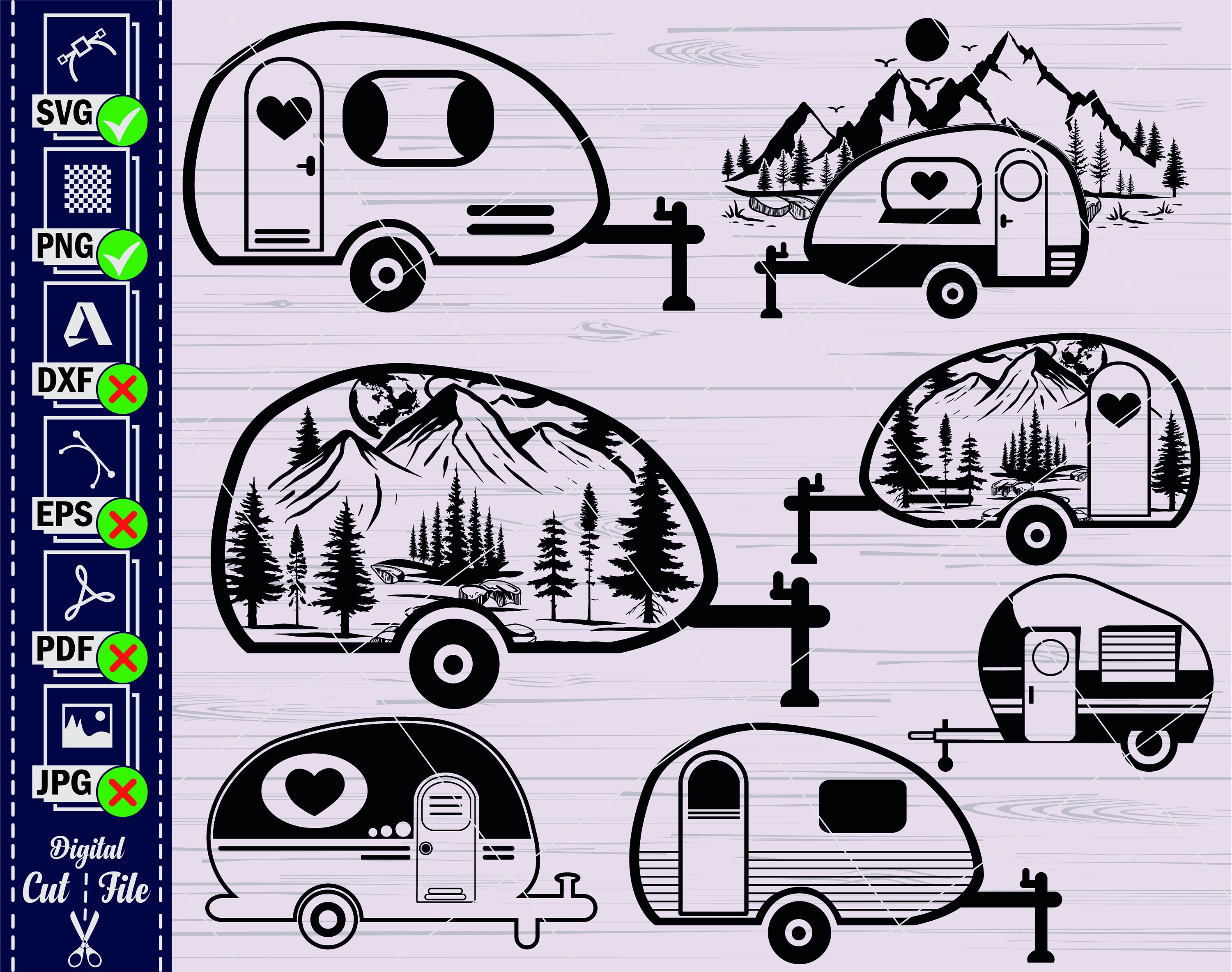 CAMPER Car Svg Bundle1 Camping Svg Camp Life Svg Caravan - Etsy Australia