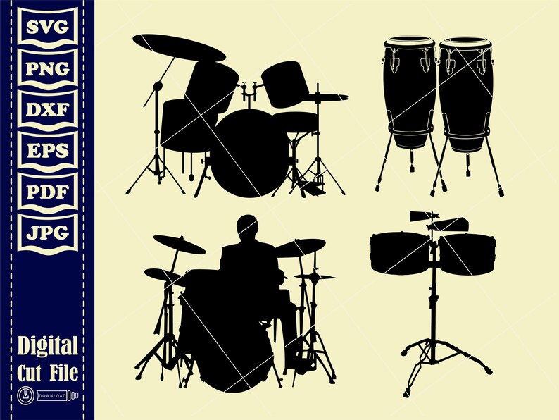 Drum Svg Drummer Svg Music Clipart Musicians Svg File - Etsy