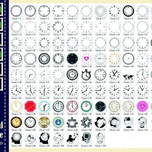 Clock Face SVG Clock Numbers SVG Clock SVG School Clock | Etsy