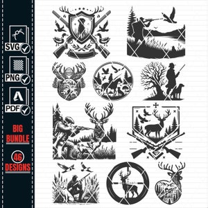 HUNTING SVG Bundle, Hunter Scene SVG, Hunting Clipart,hunting Png ...