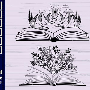 BOOKS SVG 2 Books Lover Bundle SVG Love to Read Svg - Etsy