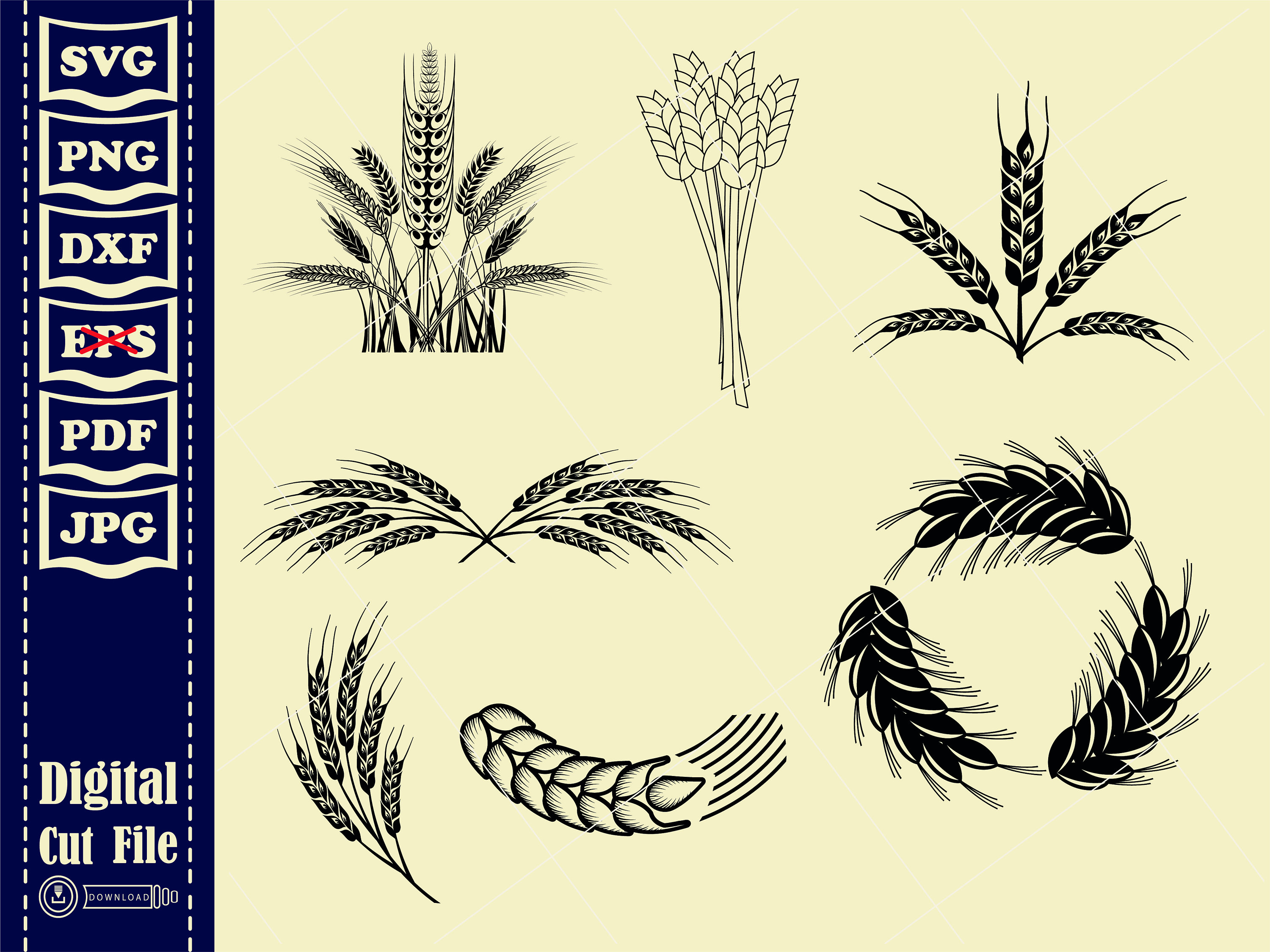 Wheat SVG Bundle Wheat Svg Grain Svg Wheat Clipart Wheat - Etsy