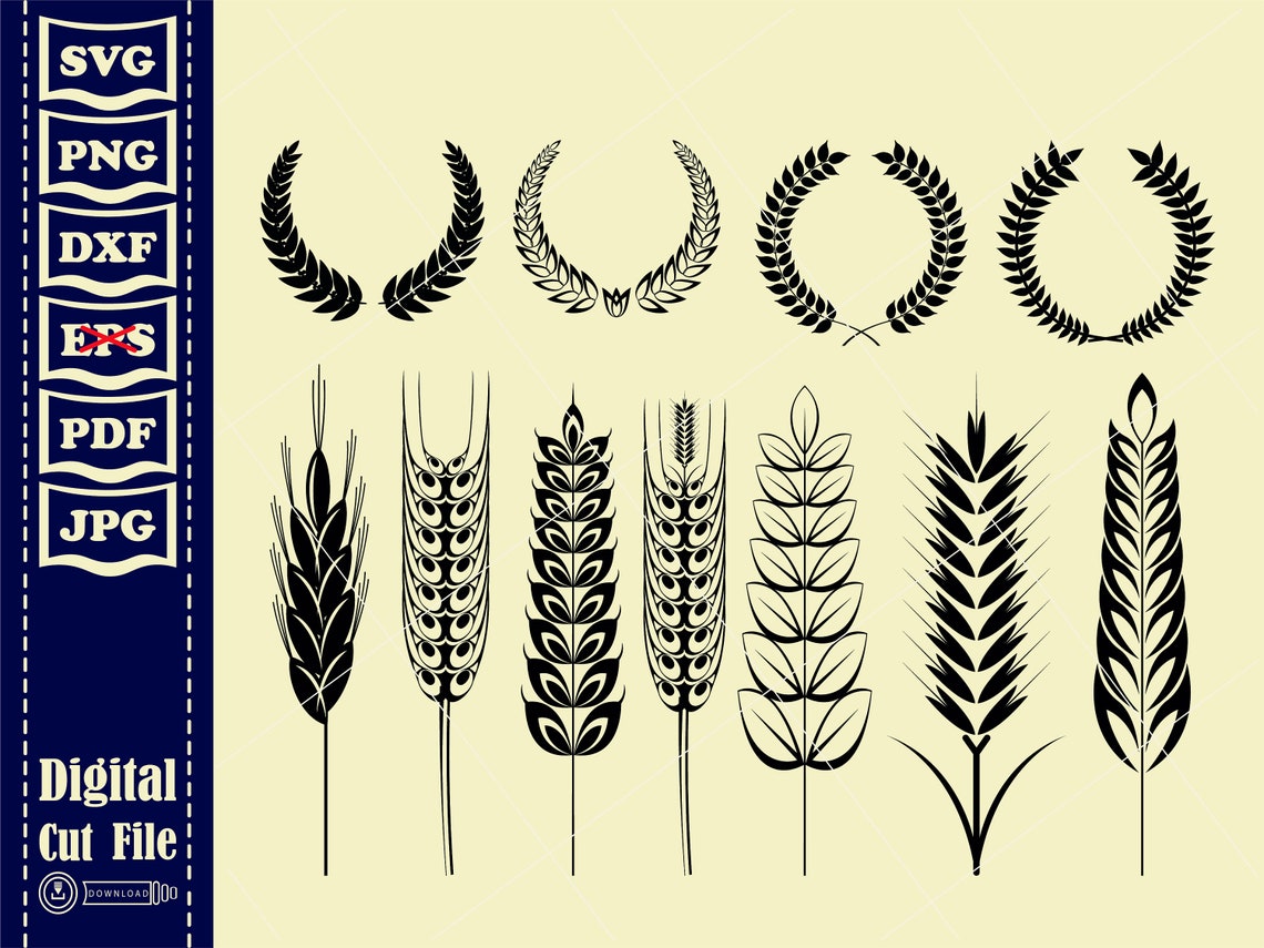 Wheat SVG Bundle Wheat Svg Grain Svg Wheat Clipart Wheat | Etsy