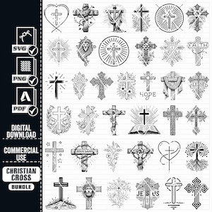 Cross SVG Bundle, Christian Clipart (digital Download) - Etsy