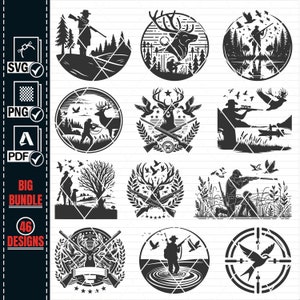HUNTING SVG Bundle, Hunter Scene SVG, Hunting Clipart,hunting Png ...
