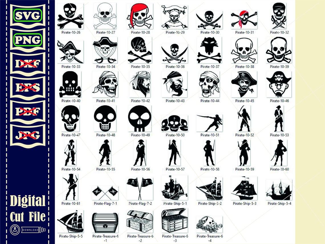 Pirate SVG Pirate SVG Bundle Pirate Cut Files Pirate - Etsy