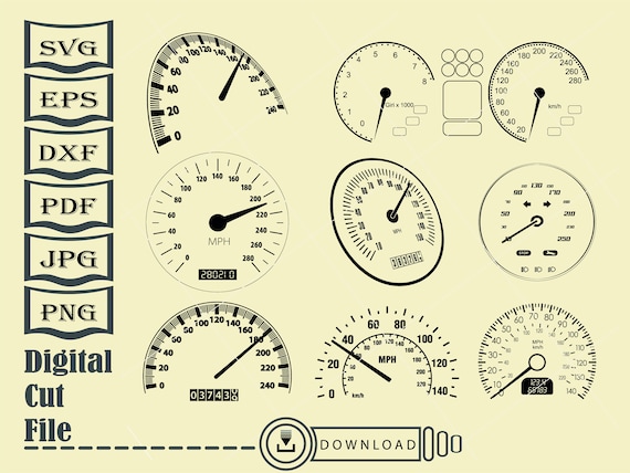 Car Speedometer SVG Bundle Driving Svg Racing Svg | Etsy Ireland