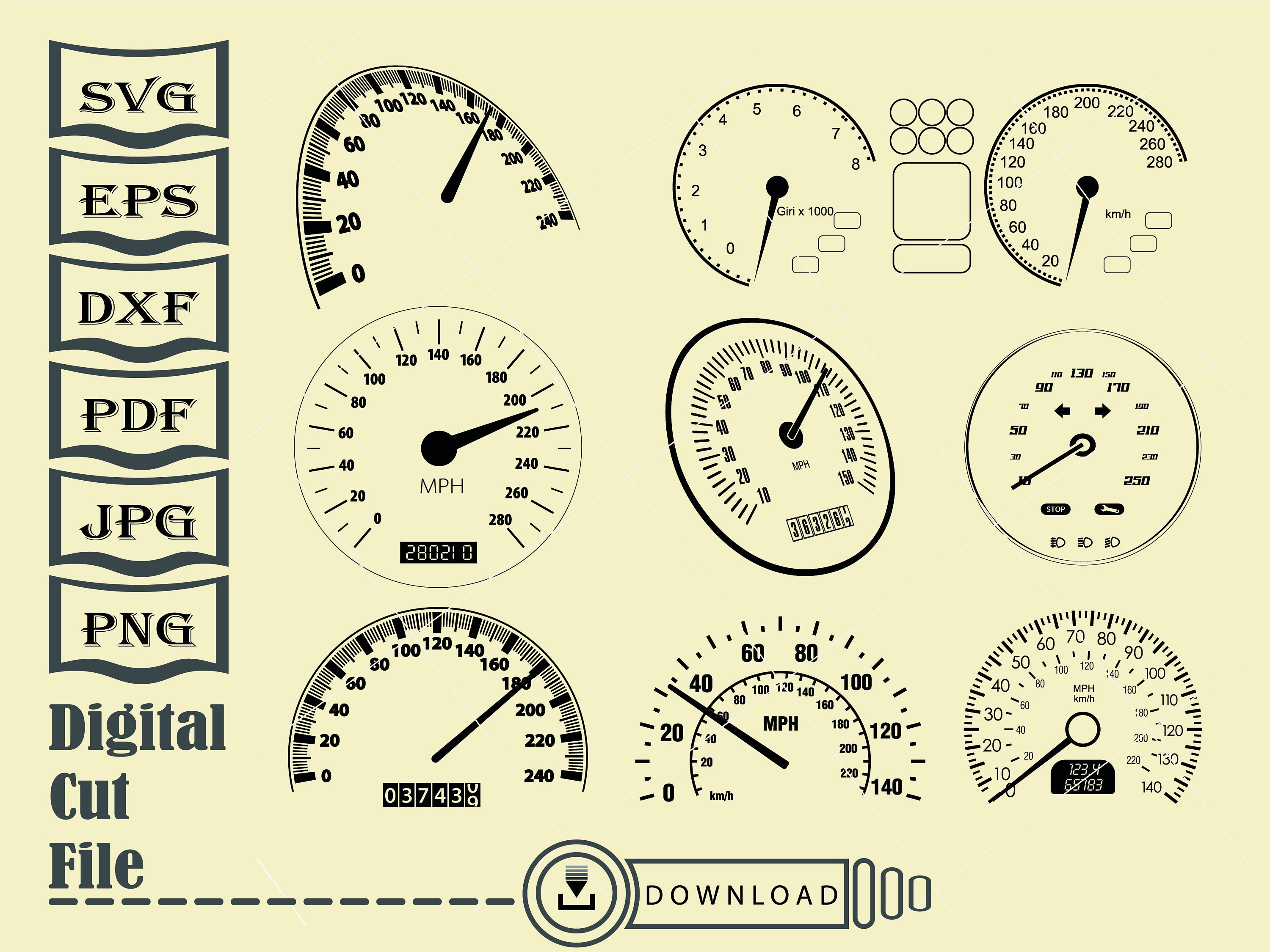 Car Speedometer SVG Bundle Driving Svg Racing Svg | Etsy Australia