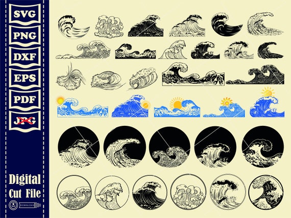 Wave SVG /waves Svg/sea Waves Svg/ Ocean Waves Svg/ Clipart/ - Etsy