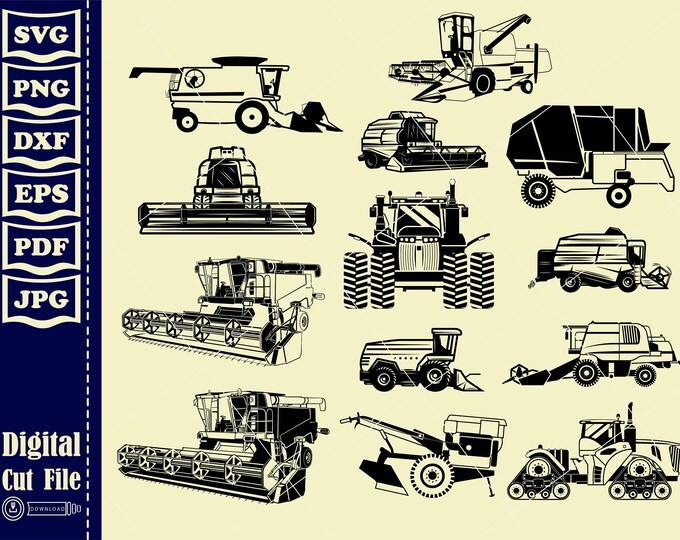 Tractor SVG Bundle, Farm Tractor Svg, Tractor Clipart Svg, Tractor ...