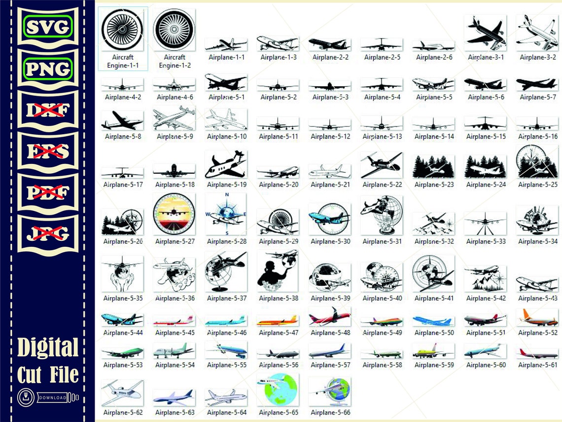 Airplane Svg Bundle 1 Airplane Svg Biplane Svg Airplane - Etsy Canada