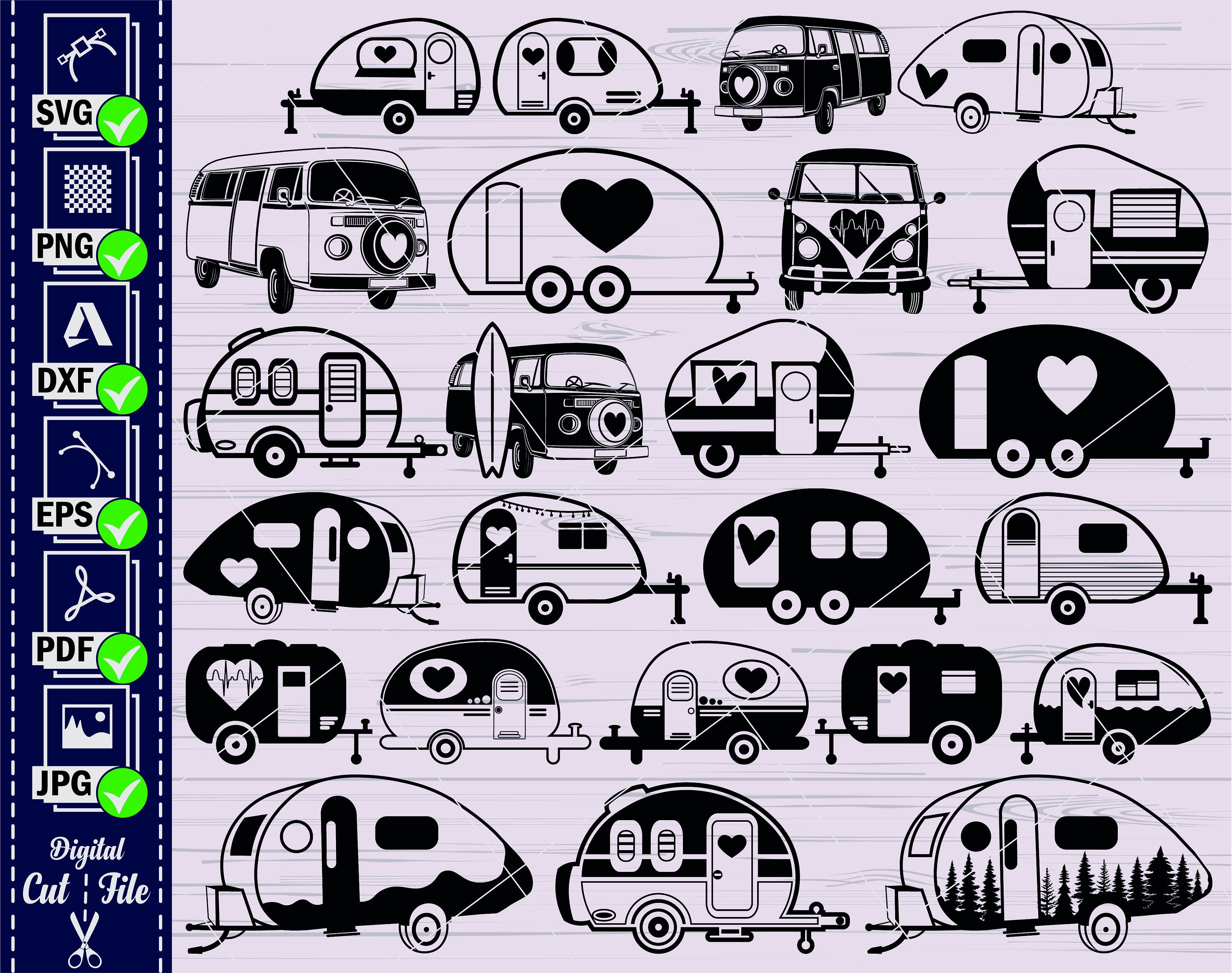 CAMPER Auto svg2 Wohnwagen svg Camping svg Cricut / - Etsy.de