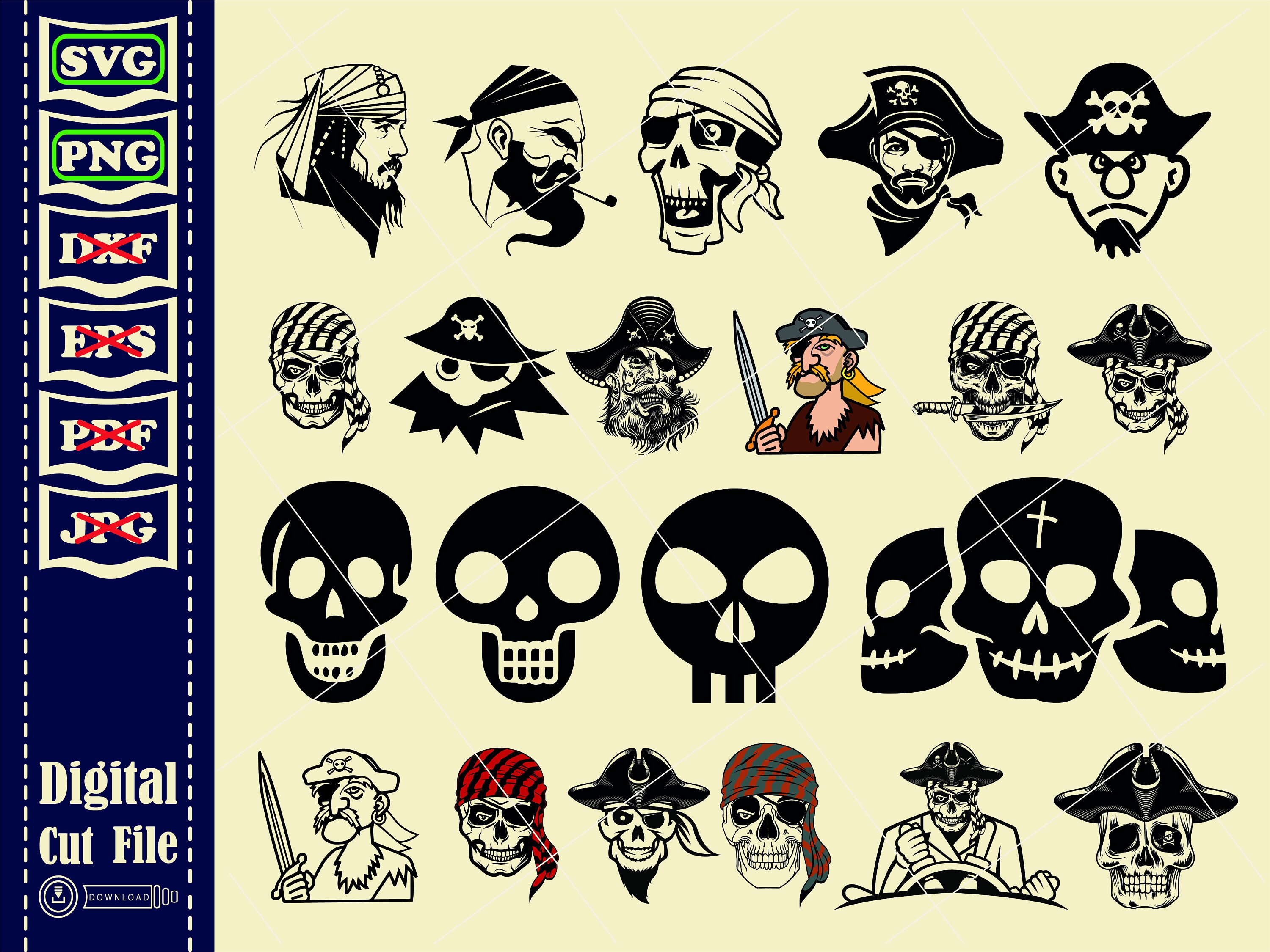 Pirate SVG Pirate SVG Bundle Pirate Cut Files Pirate - Etsy