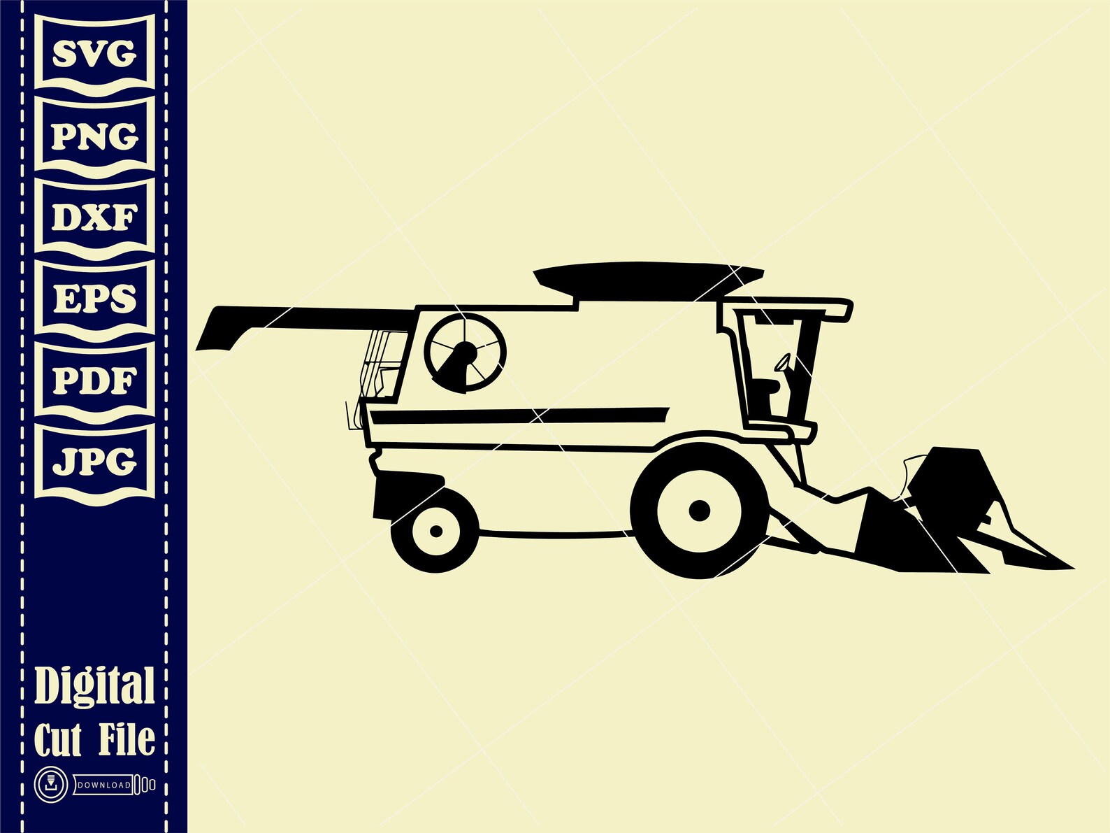 Combine Harvester SVG Farm Svg Combine Svg Combine Clipart - Etsy