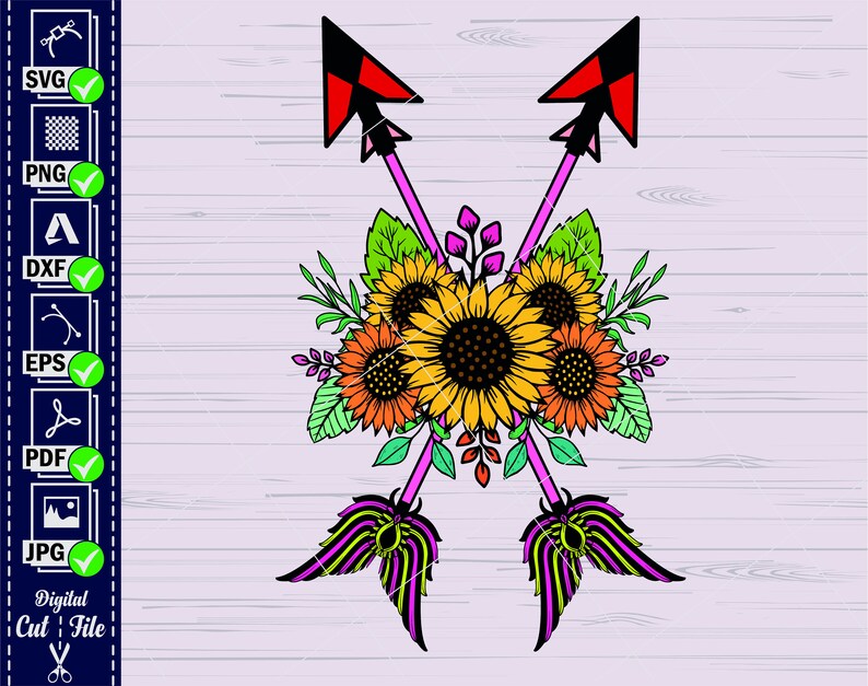 Floral Arrow SVG Cut Files, Boho Arrows Clipart (digital Download) - Etsy