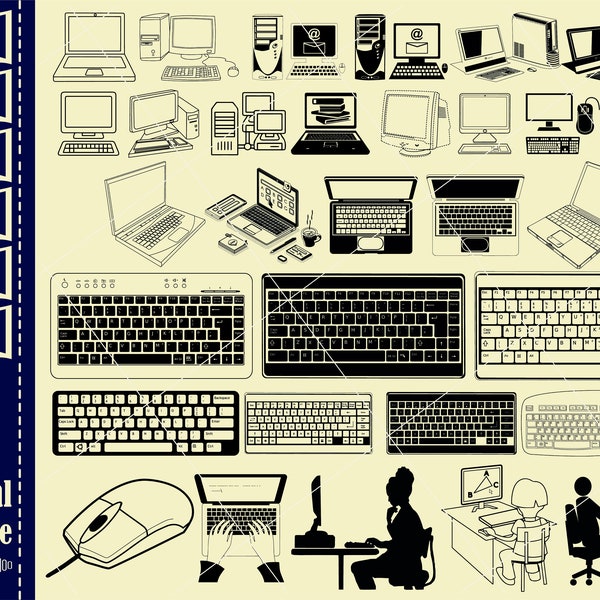 Computer Svg Clipart - Etsy