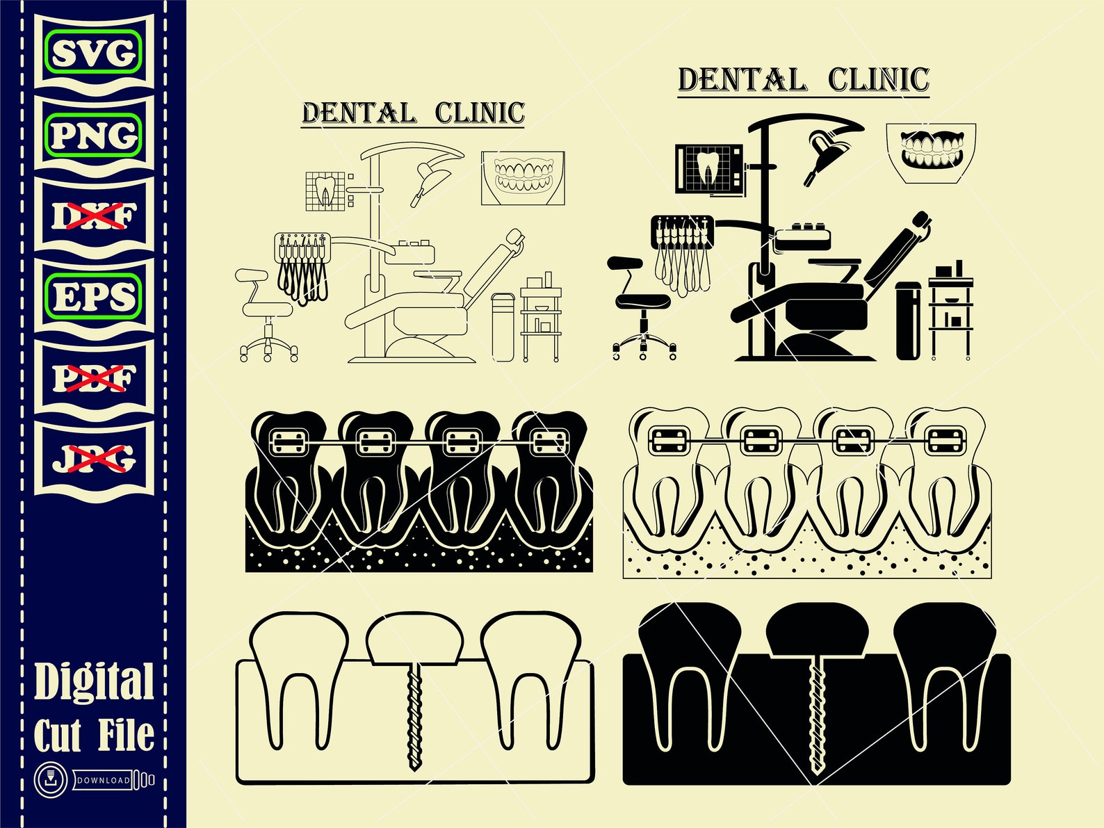 Dentist Svg Files Dental Svg Tooth Svg Dentist Clipart - Etsy
