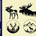 Moose in Forest Svg, Moose Svg, Moose Scene Svg, Forest Scene Svg ...