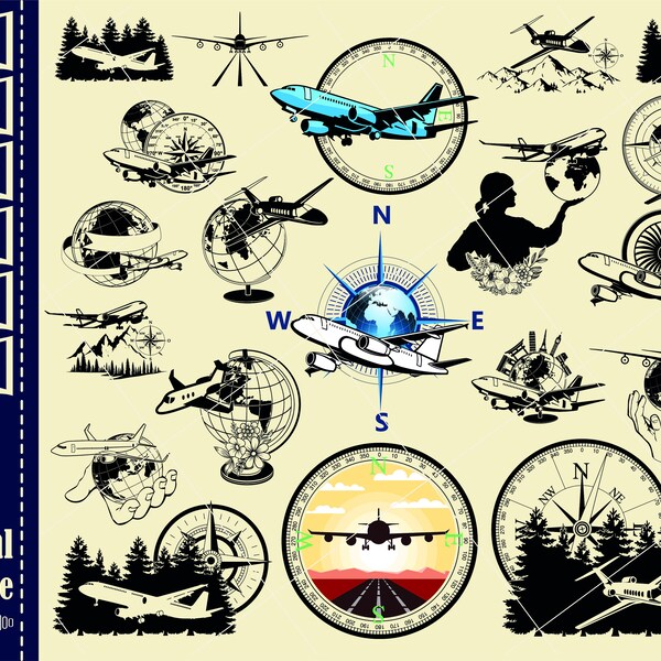 Airplane Monogram - Etsy