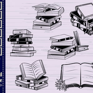 BOOKS SVG 2 Books Lover Bundle SVG Love to Read Svg - Etsy