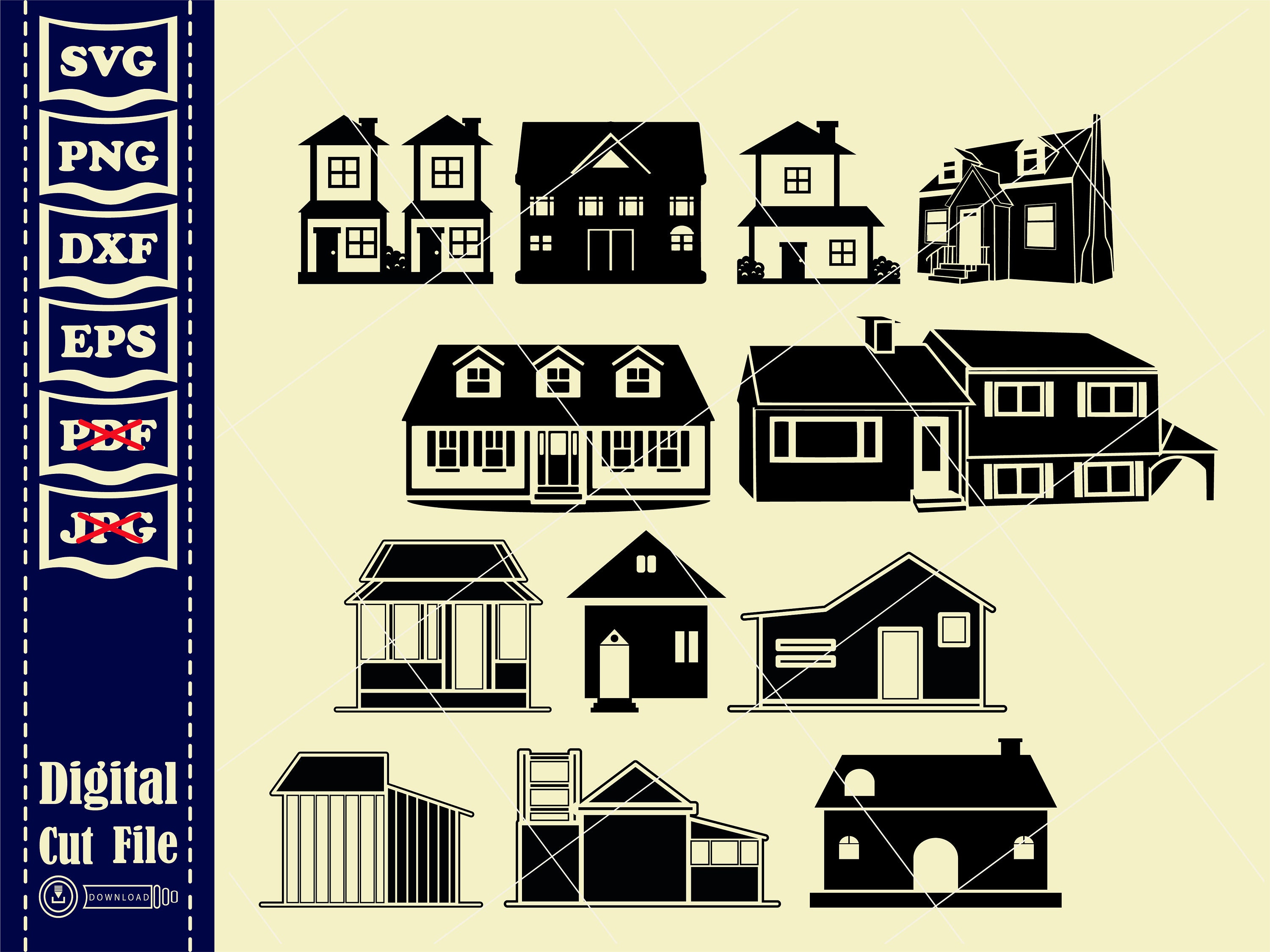 House Svg Building Svg Floral Home Svg House Silhouette - Etsy Canada