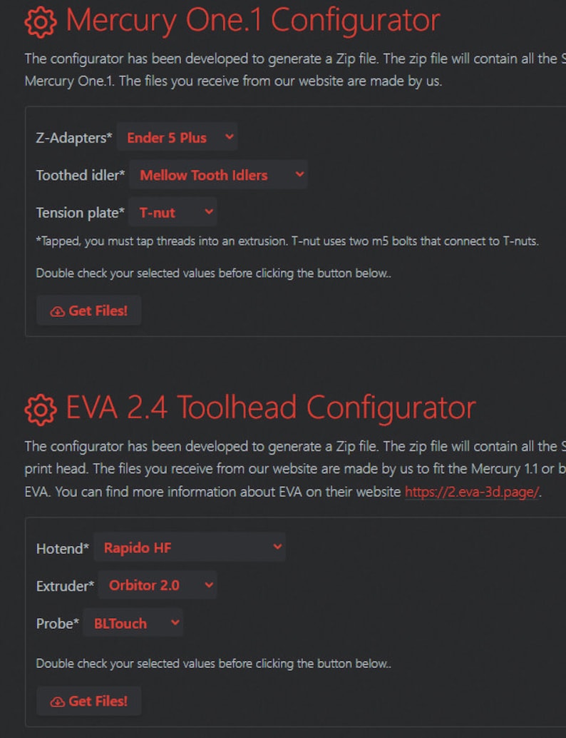 Mercury One With Eva Toolhead - Printed Parts Only - Etsy