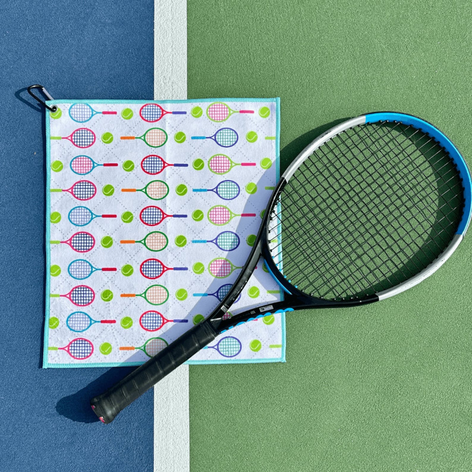 Tennis Towel - Sports Sweat Hand Towel, Premium Dual-fabric Tennis ...