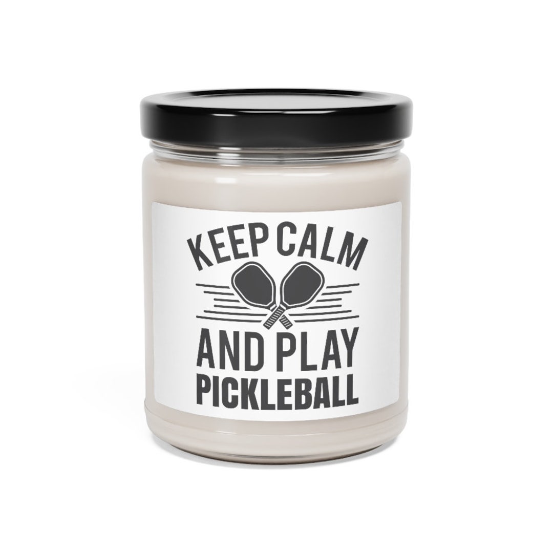 Pickleball Scented Soy Candle, Keep Calm and Play Pickleball, 9oz ...