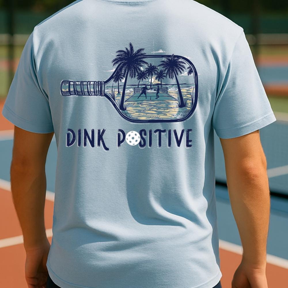 Dink Positive Pickleball Shirt for Men or Women, Funny Tropical ...