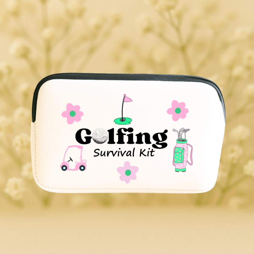 Golfing Survival Kit Cosmetic Bag – Neoprene Golf Makeup Pouch for ...