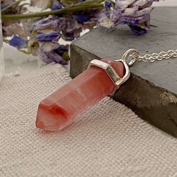 Pink Crystal Pendant - Etsy