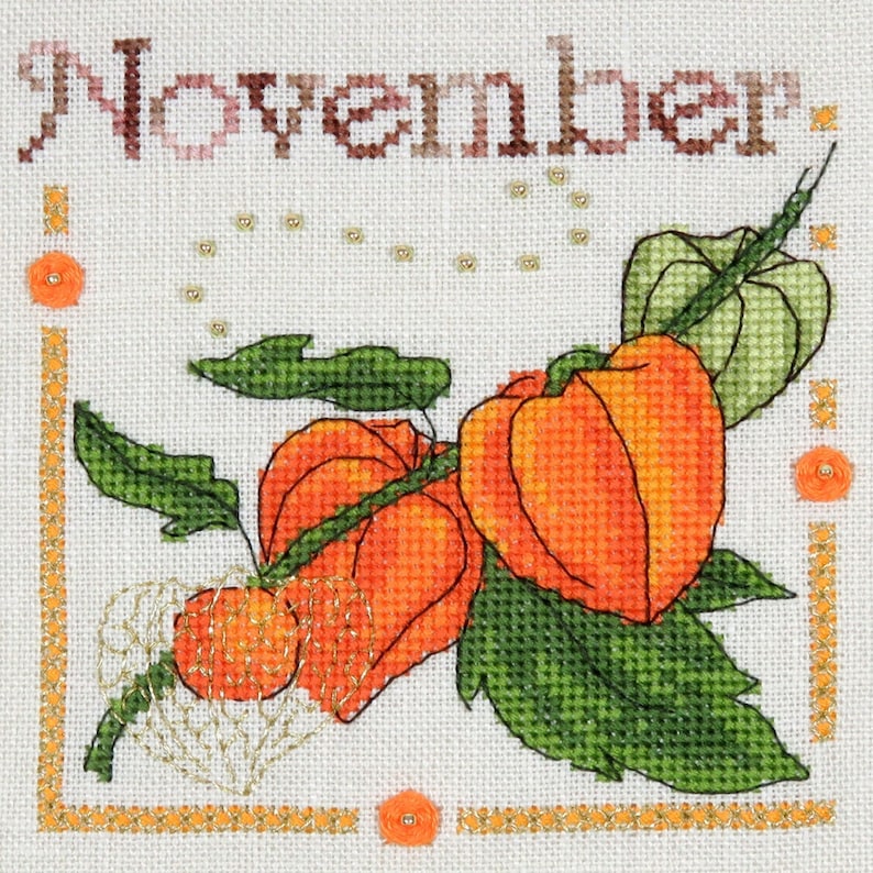 Anthea Calendar November Cross-stitch PDF Pattern - Etsy